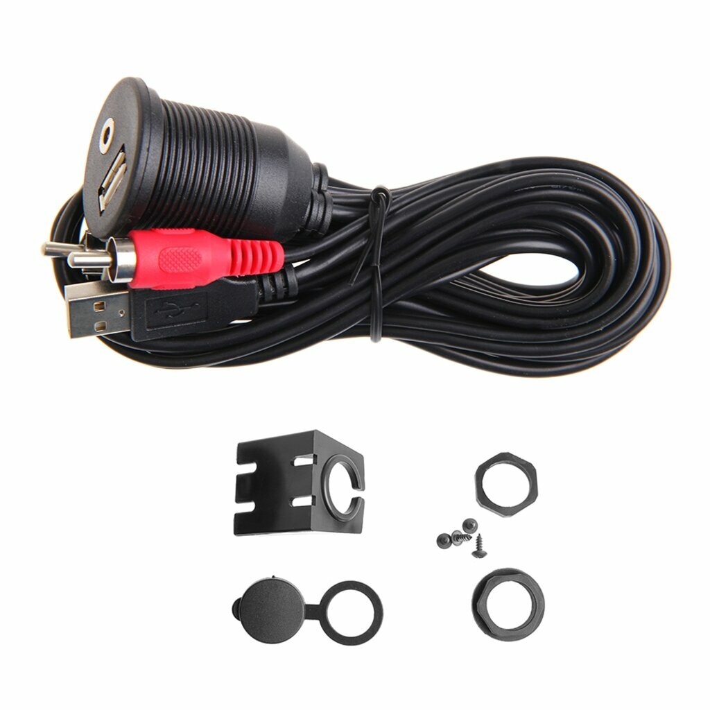 Автомобильный аудиокабель USB 3,5 мм -2RCA - комплект из пяти частей