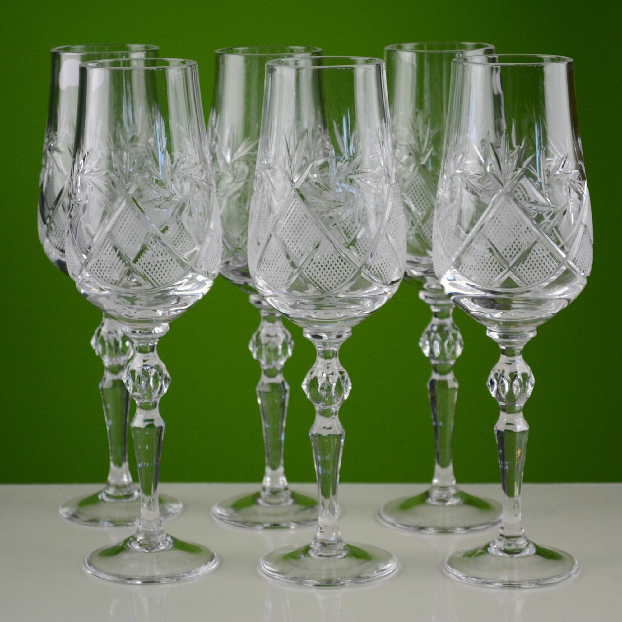 Бокалы хрусталь Неман стеклозавод набор 6 шт 190 мл (7841 1000/1) для шампанского, вина, игристых вин, коктейлей, на свадьбу, юбилей, праздник, фужеры для молодоженов