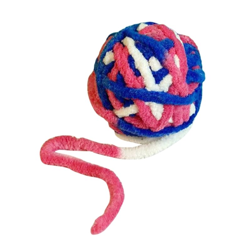 Игрушки для кошек, Шерстяной колокольчик Cat self-hey color bell ball-красный, белый и синий