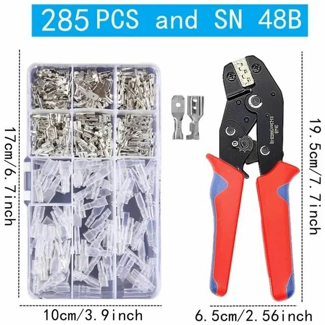 Обжимная Клемма в коробке, электрический разъем, U O-образная форма, клемма для сращивания 2.8 4.8 6.3 mm, соединитель провода, клещи для кабелей