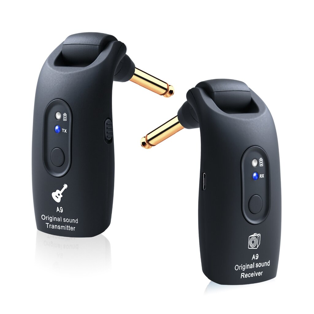 Беспроводной приемник-передатчик для электрогитары A9-черный