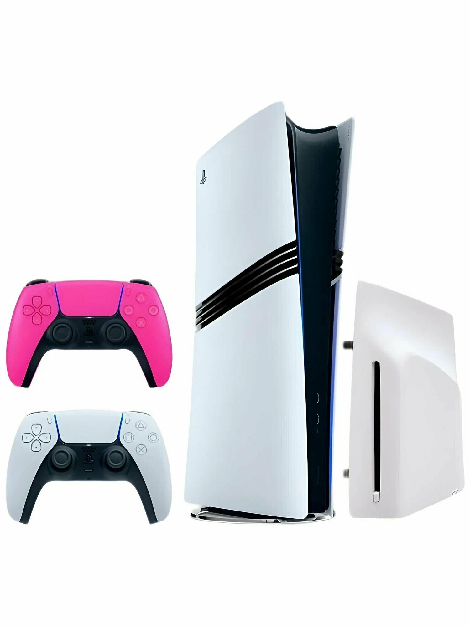 Sony PlayStation 5 Pro Digital Edition 2ТБ + Дисковод + Второй розовый геймпад,