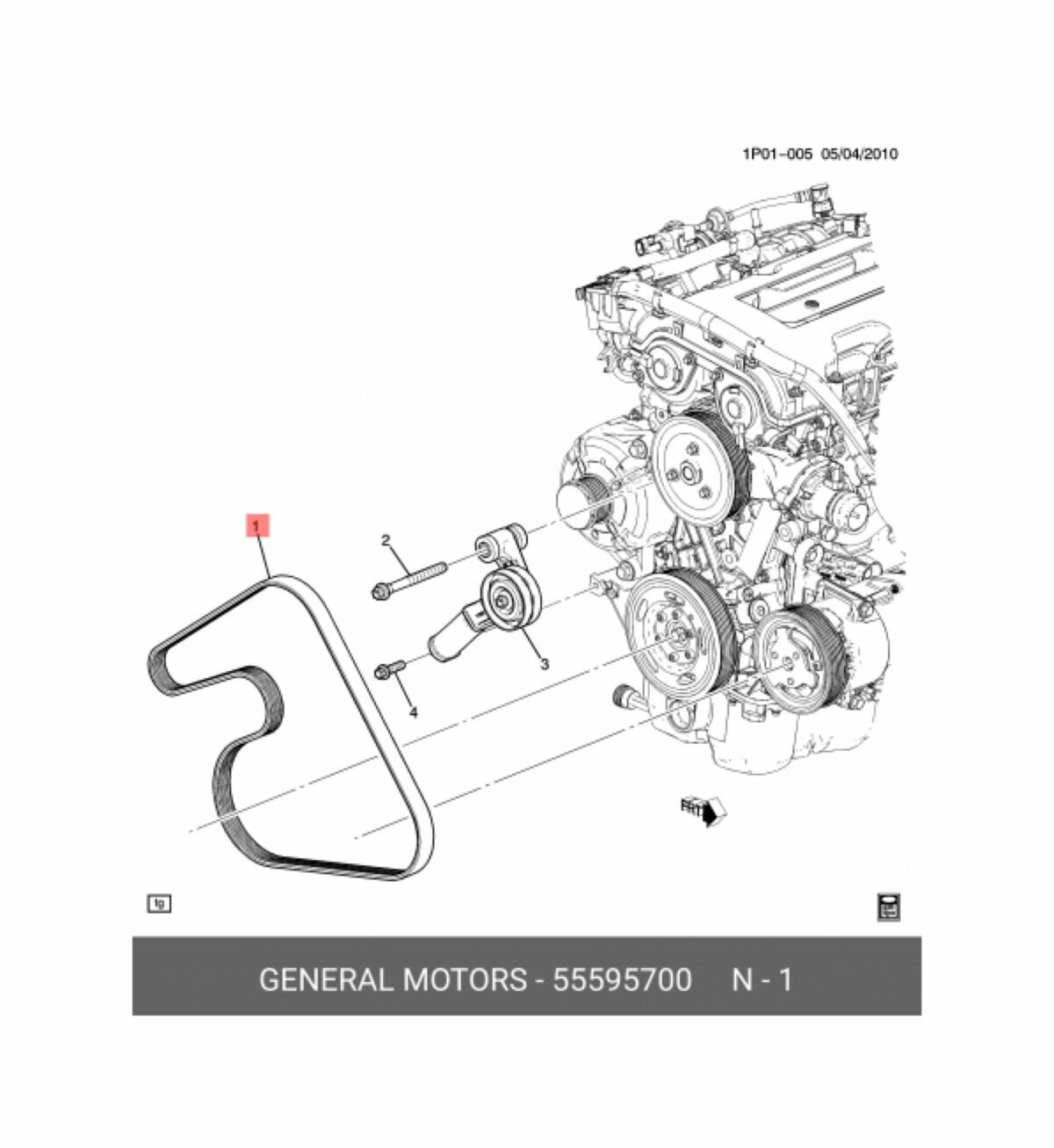 Приводной Ремень 1398Мм [Org](Gm/Opel/Chevrolet 55595700)