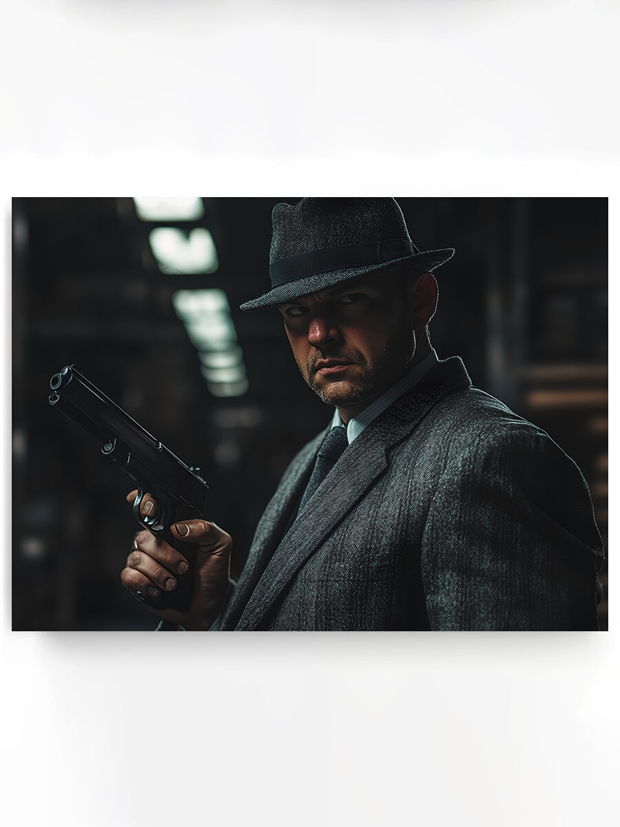 Картина интерьерная на стену - "Гангстеры, мафия", 50х70 см.