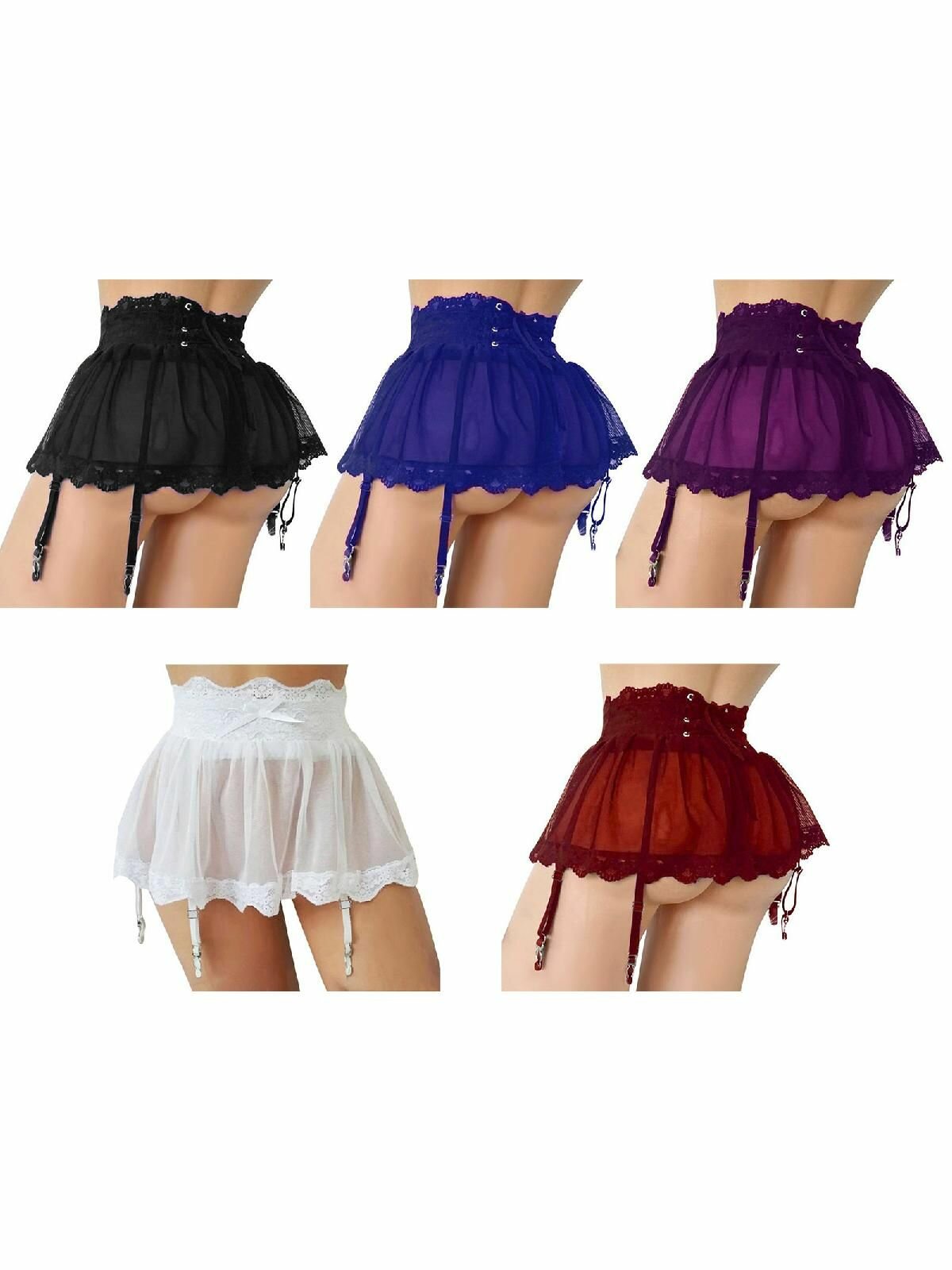 Микроюбка с кружевной отделкой