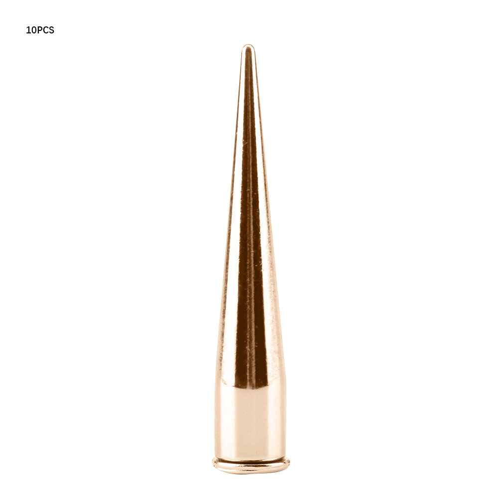 10 комплектов металлических заклепок и шпилек диаметром 7 мм с винтовым креплением для самостоятельного изготовления изделий из кожи (золотистый цвет).