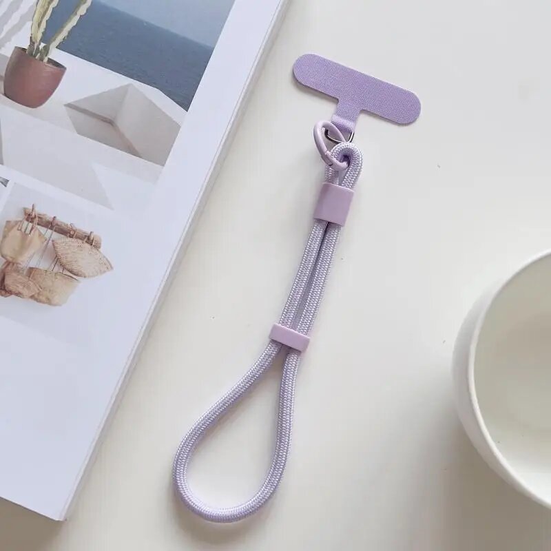 Модный Регулируемый Ремешок Для Телефона, Яркие Цвета, Унисекс, Брелок-антипотеряшка, Сиреневый, A2