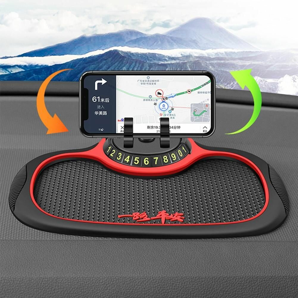 Силиконовый противоскользящий коврик в автомобиль на панель / подставка под телефон / Визитка авто BH802W