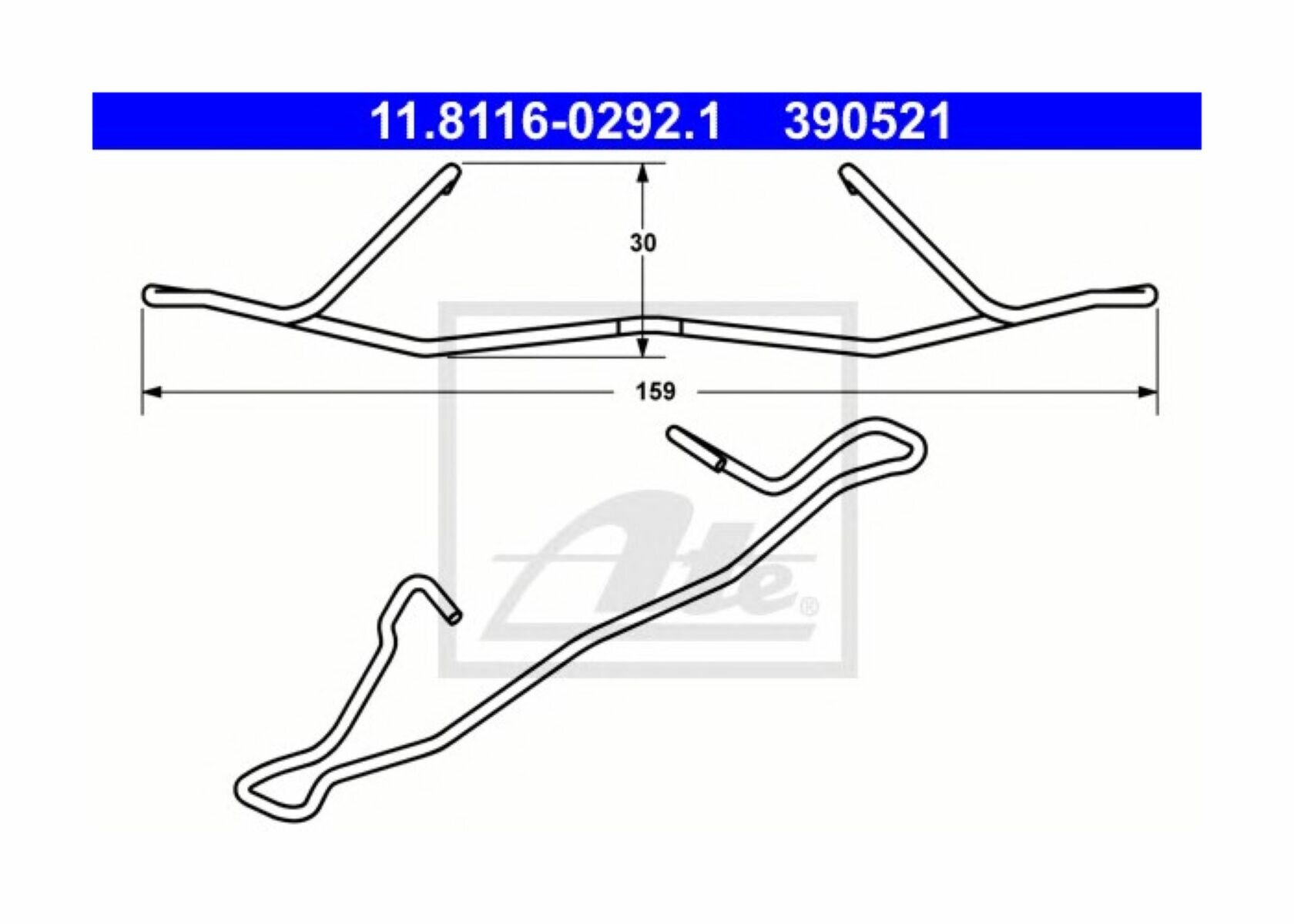 Пружина Крепления Торм. Колодок Opel Astra/Vectra/Zafira(Ate 11.8116-0292.1)
