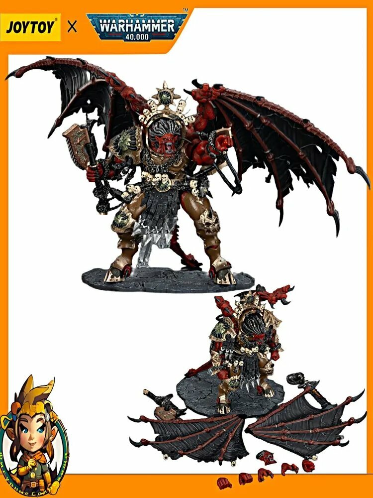 Аниме фигурки World Eaters Angron, Daemon Primarch of Khorne JOYTOY Warhammer 40000 1/18 Подарочная модель