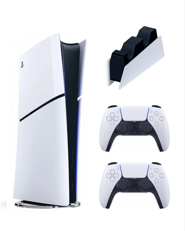 Игровая консоль Sony PlayStation 5 Slim Digital(без дисковода)+2-ой геймпад+зарядка
