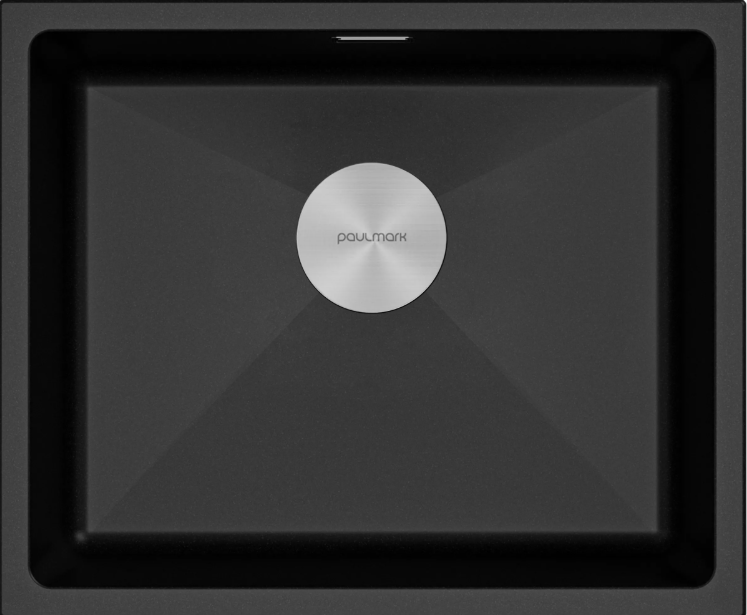 Кухонная мойка Paulmark LUMI 55UNI LU55-BL черный гранит Искусственный камень