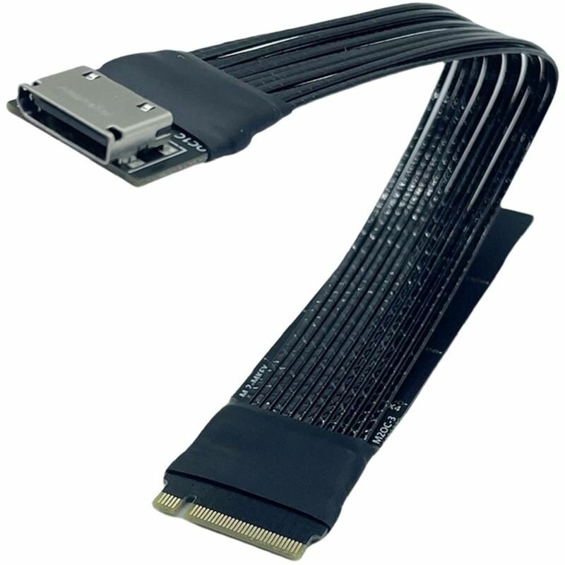 Высокоскоростной адаптерный кабель PCIe4.0 4X M Key NVME на Oculink SFF-8611 4iSFF-8612 Gen4 для ноутбуков и ПК, 0.15 m