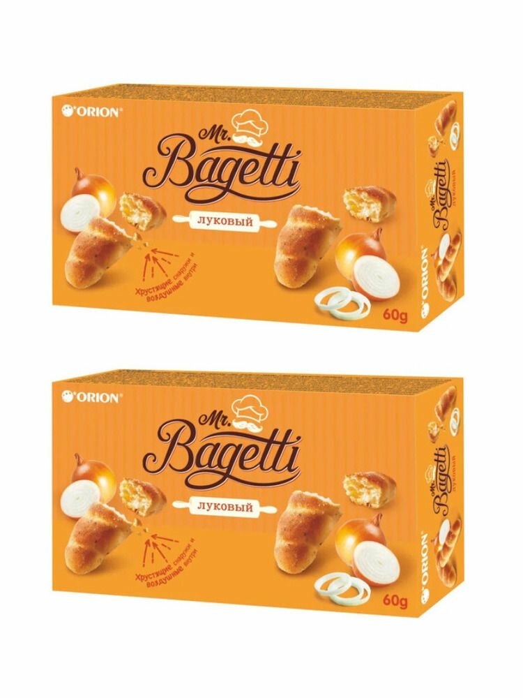 Orion Печенье затяжное Mr. Bagetti с луком 60 г, 2 уп