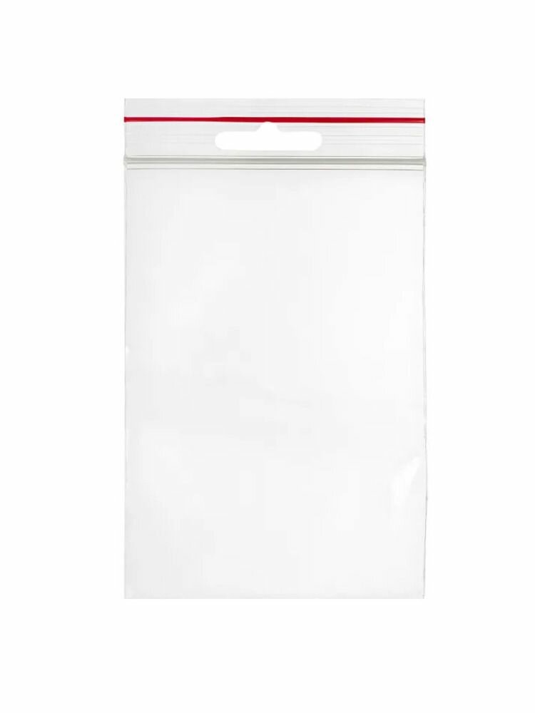 Пакет с замком Zip Lock с европодвесом 8х12 см, 60 мкм, 100 шт в уп
