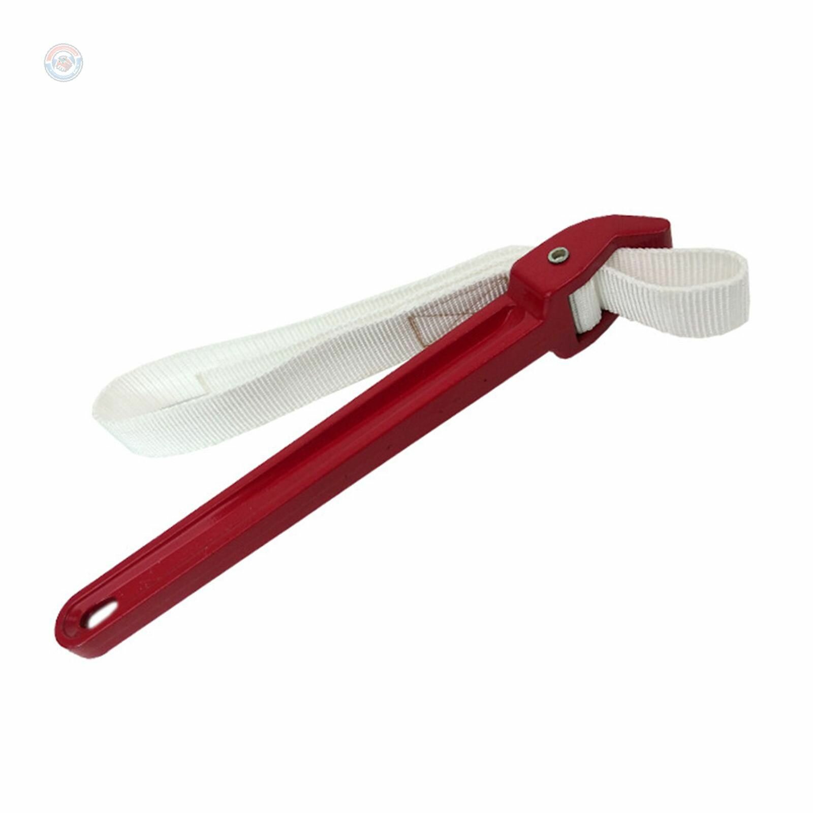 Патронный ремешковый гаечный ключ с алюминиевой ручкой, регулируемый нейлоновый сантехнический инструмент для труб и фильтров, не царапает поверхность