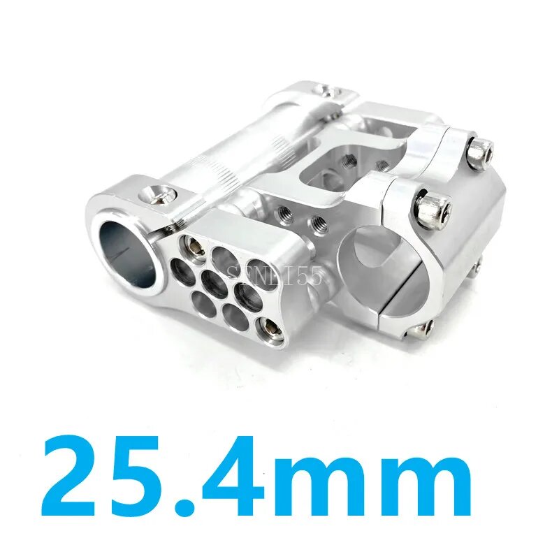 Litepro регулируемый вынос 25,4 мм черный алюминиевый сплав для Brompton Белый, 25.4mm Silver