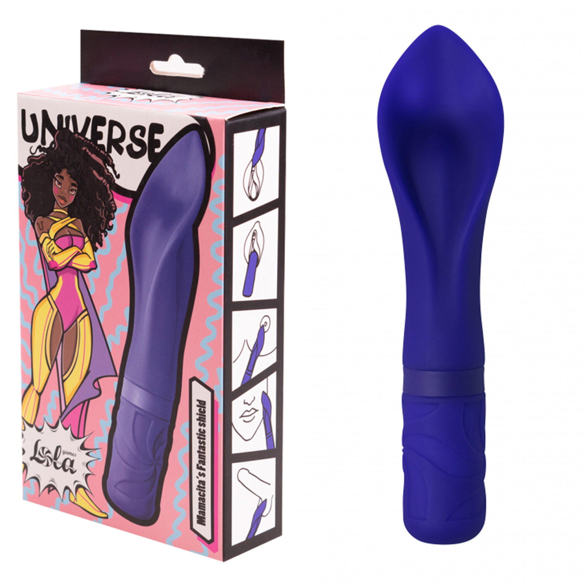 Перезаряжаемый Вибратор Universe Mamasita’s Fantastic Shield Blue (15.2, Ø 3 см)