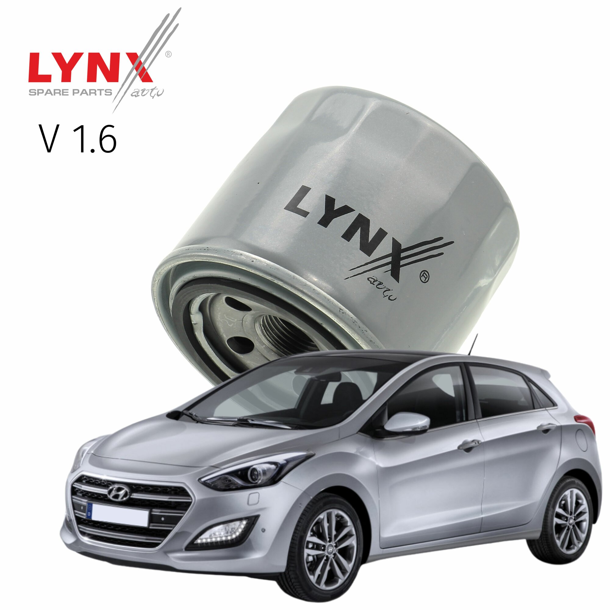 Фильтр масляный Hyundai i30 (2) / Хендай Ай 30 2015 2016 2017 V1.6 G4FJ / 1шт LYNXauto