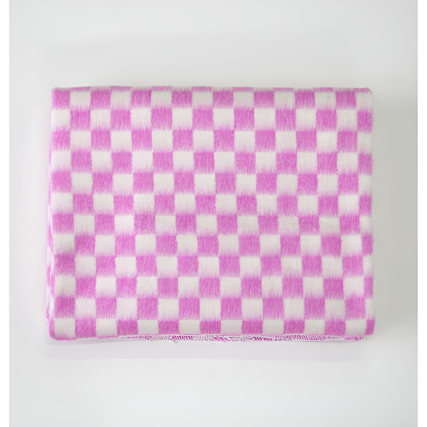 Одеяло байковое, детское, для новорожденных, 90 x 112 см, 90% хлопок ID: Шахматы_90/112_verypink (90х112 см, Розовый)