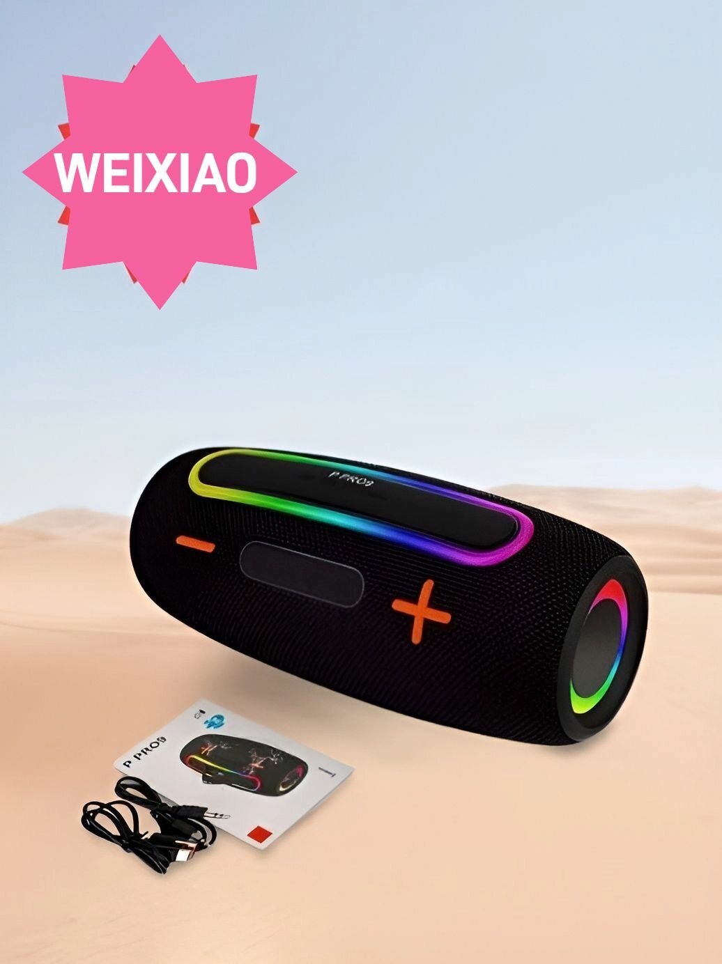 Беспроводная колонка P PRO, стерео, Bluetooth 5.3, влагозащищенная, черная