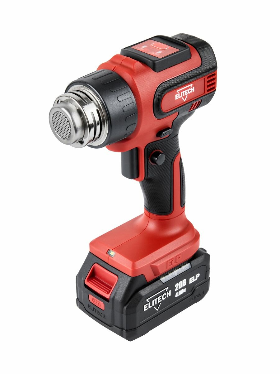 Фен строительный ELITECH ТВА 20СЛ2 в кейсе, 20В, 4Ач, 550С