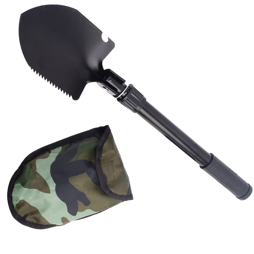 Складная Лопата С Быстросъемным Лезвием Из Высокоуглеродистой Стали В Ножнах Многофункциональный Инструмент Выживания Для Активного Отдыха