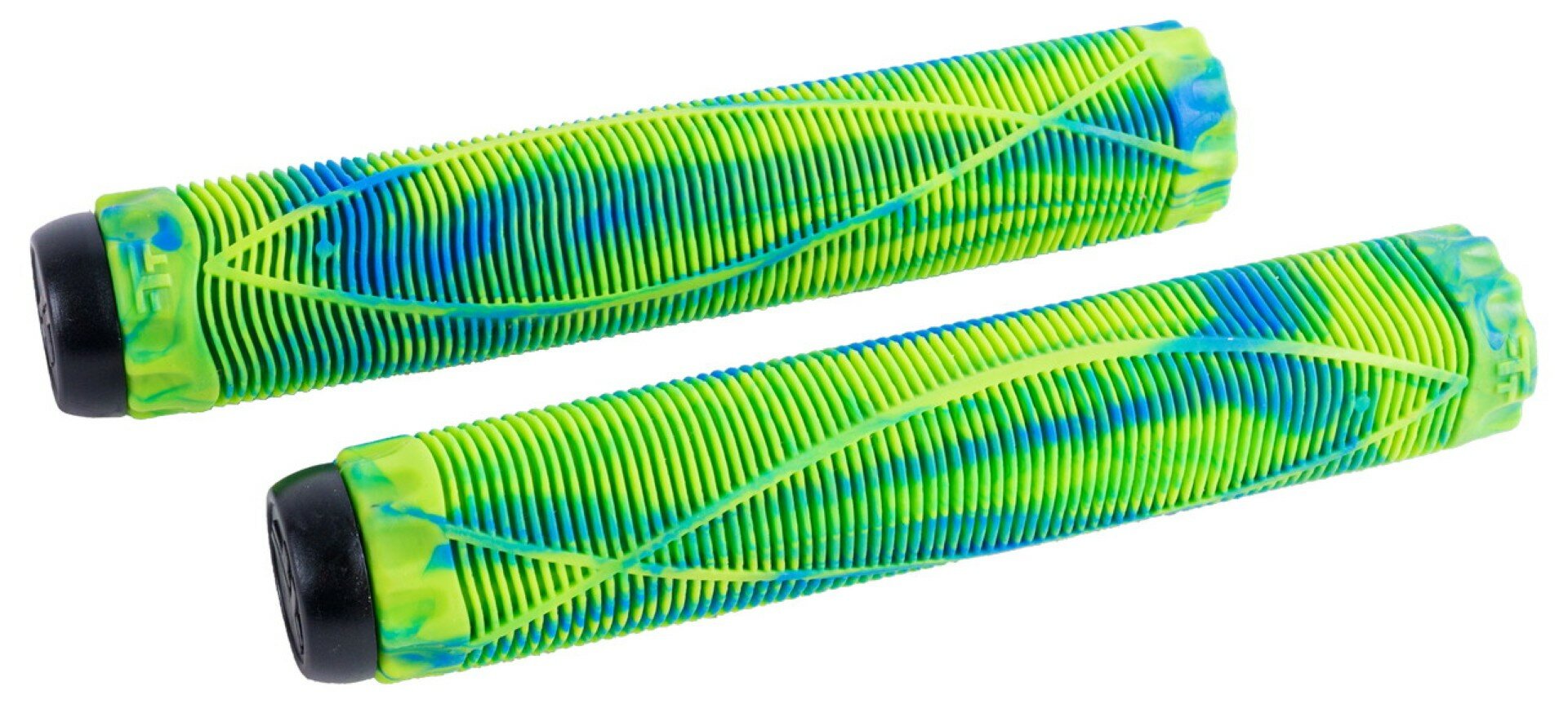 Грипсы для трюкового самоката Tech Team "Fish" 170mm, с барендами - Green/Blue