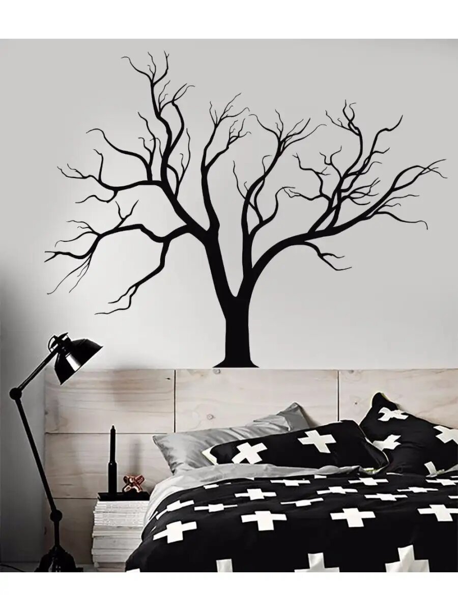 Наклейка на стену для декора интерьерная Дерево