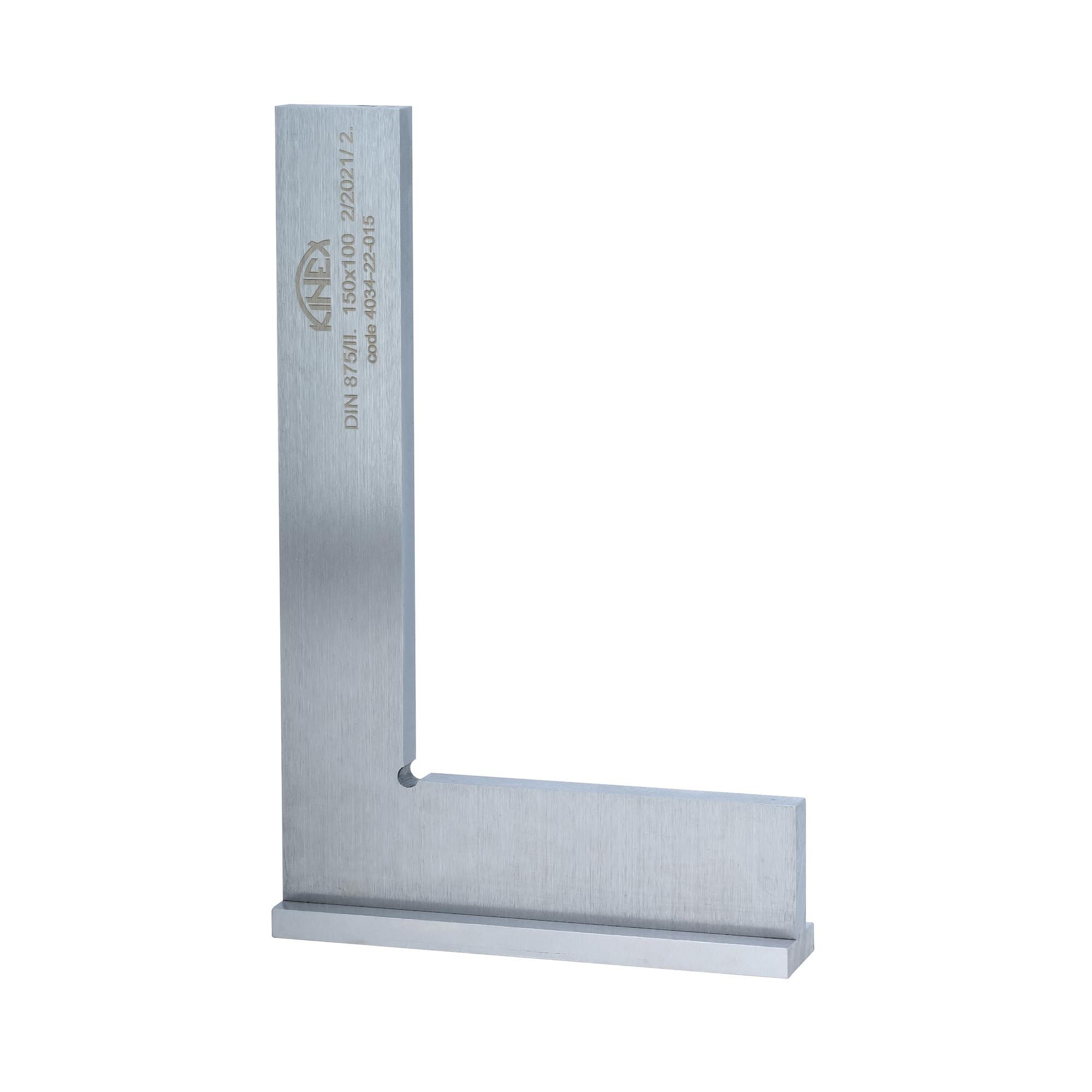 Угольник поверочный 150х100мм кл.2 (УШ- с упором) DIN875 Kinex 4034-22-015
