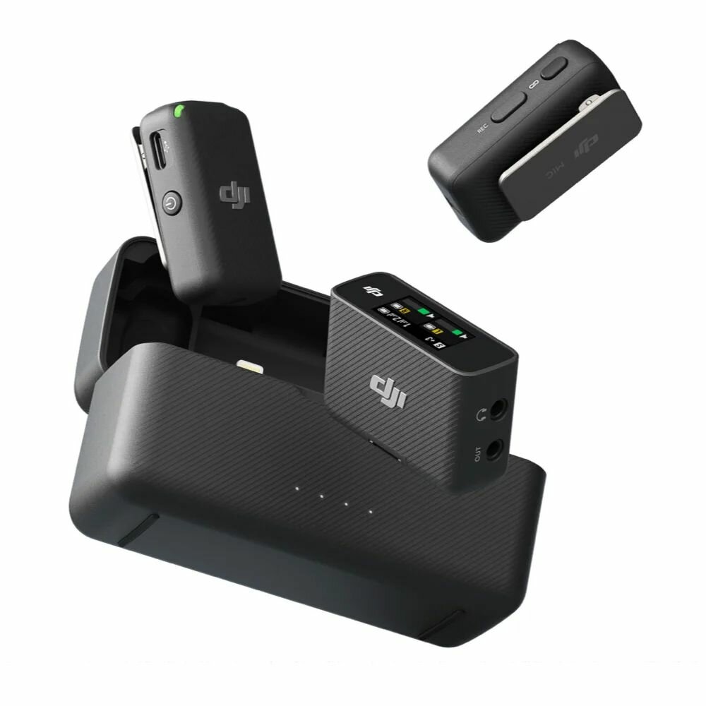 Микрофон DJI Mic 2, шумоподавление, беспроводная связь, 18 ч работы от аккумулятора