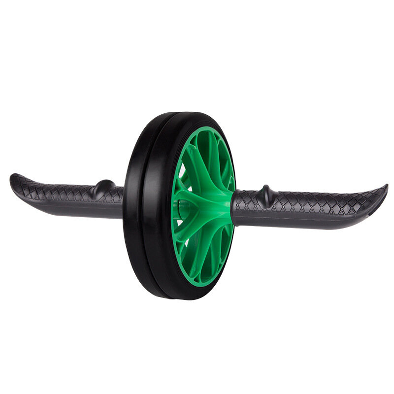 Ролик тренажер для пресса, спины и рук двойной бесшумный, гимнастический с ковриком, max load 400 кг, MOVERTEX