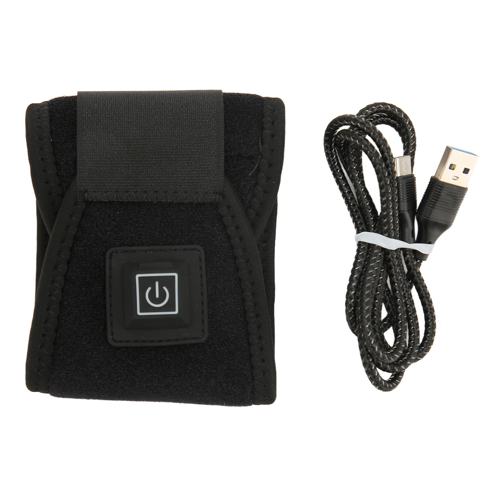 Электрический подогреваемый наручный бандаж с 3 температурными передачами, горячий компресс, оборачиваемый на 360 градусов, черный