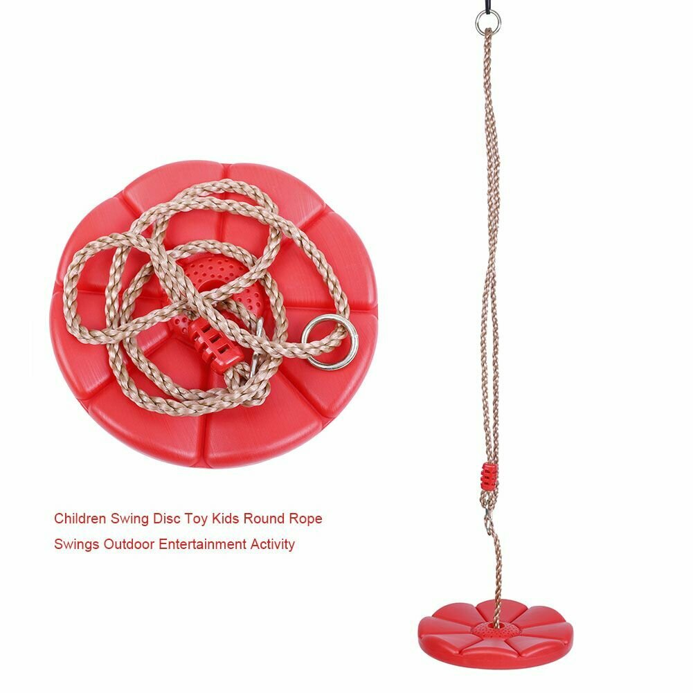 Детские игрушки-качалки, детские круглые веревочные качели, развлечения на свежем воздухе (красные лепестки)