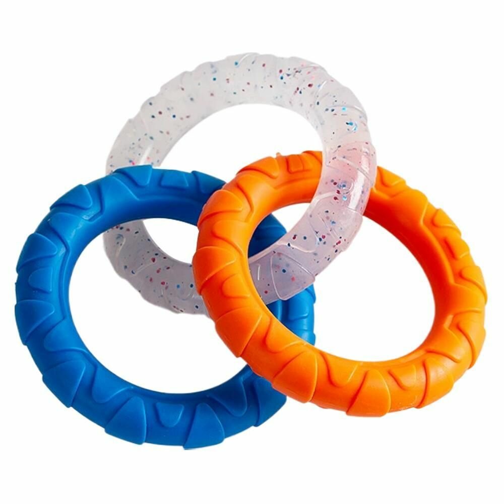 Кольцо для собак пуллер, игрушка для собак мелких пород и средних пород, прочное и легкое,9.5 см