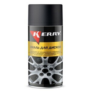 Краска для дисков аэрозоль чёрная матовая Kerry арт. kr-960.6