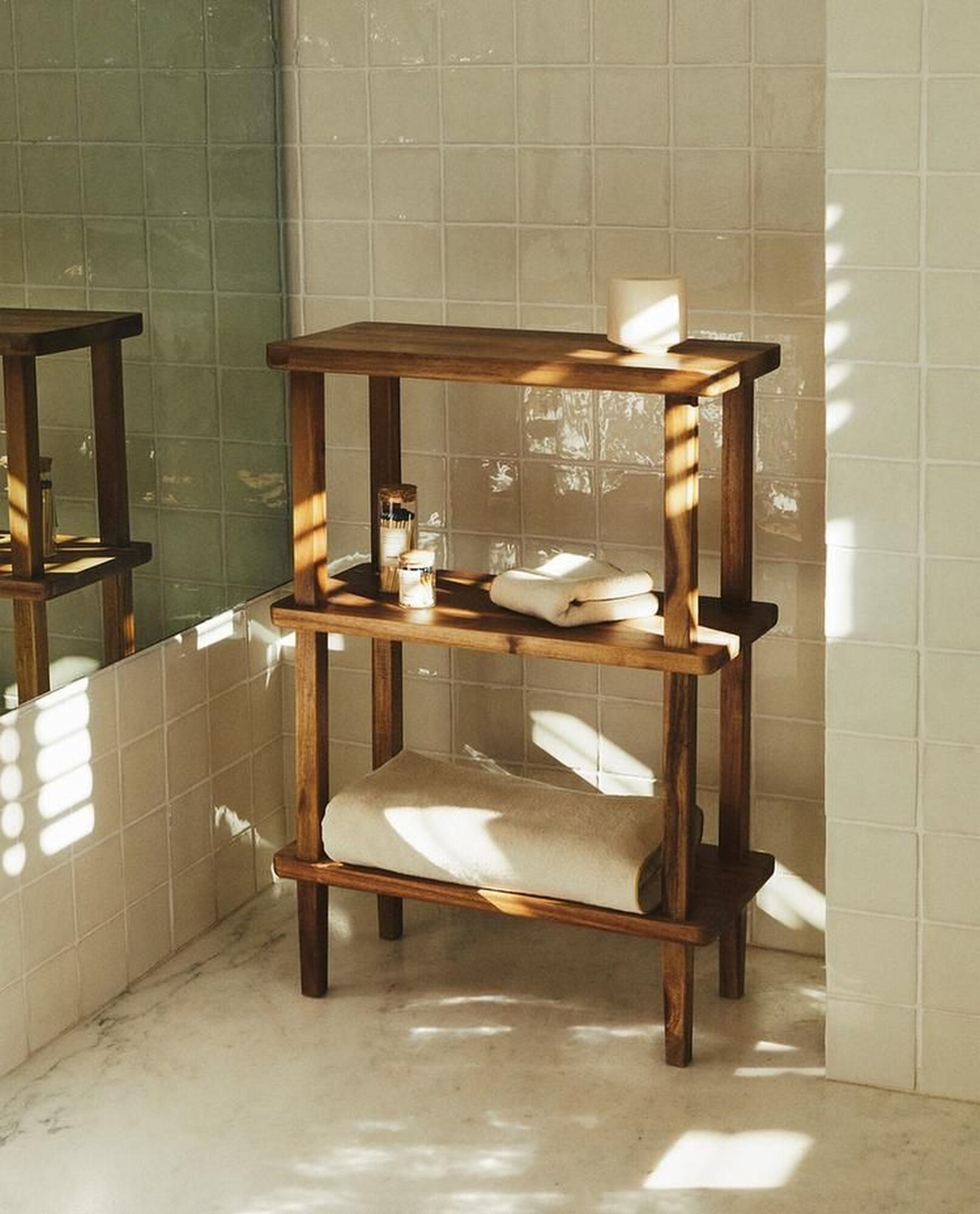 Стеллаж Из Дерева Акации Коричневый 55 x 80 x 25 cm ZARA HOME 2564/077