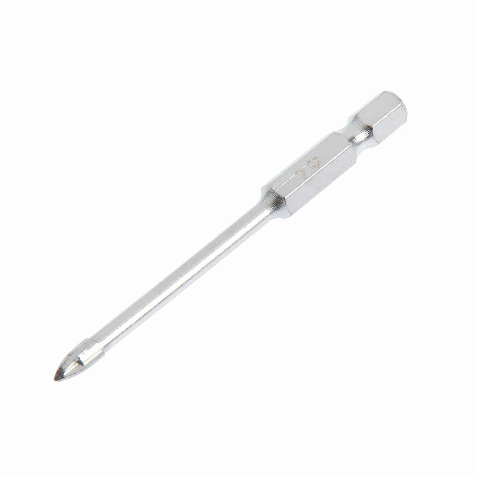 Сверло по керамике твердосплавное крестовый наконечник, шестигр. хвостовик, 4 мм