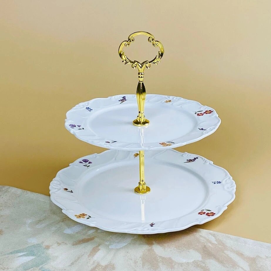 Двухъярусная этажерка крокус Фарфор 109-224 118-109-224