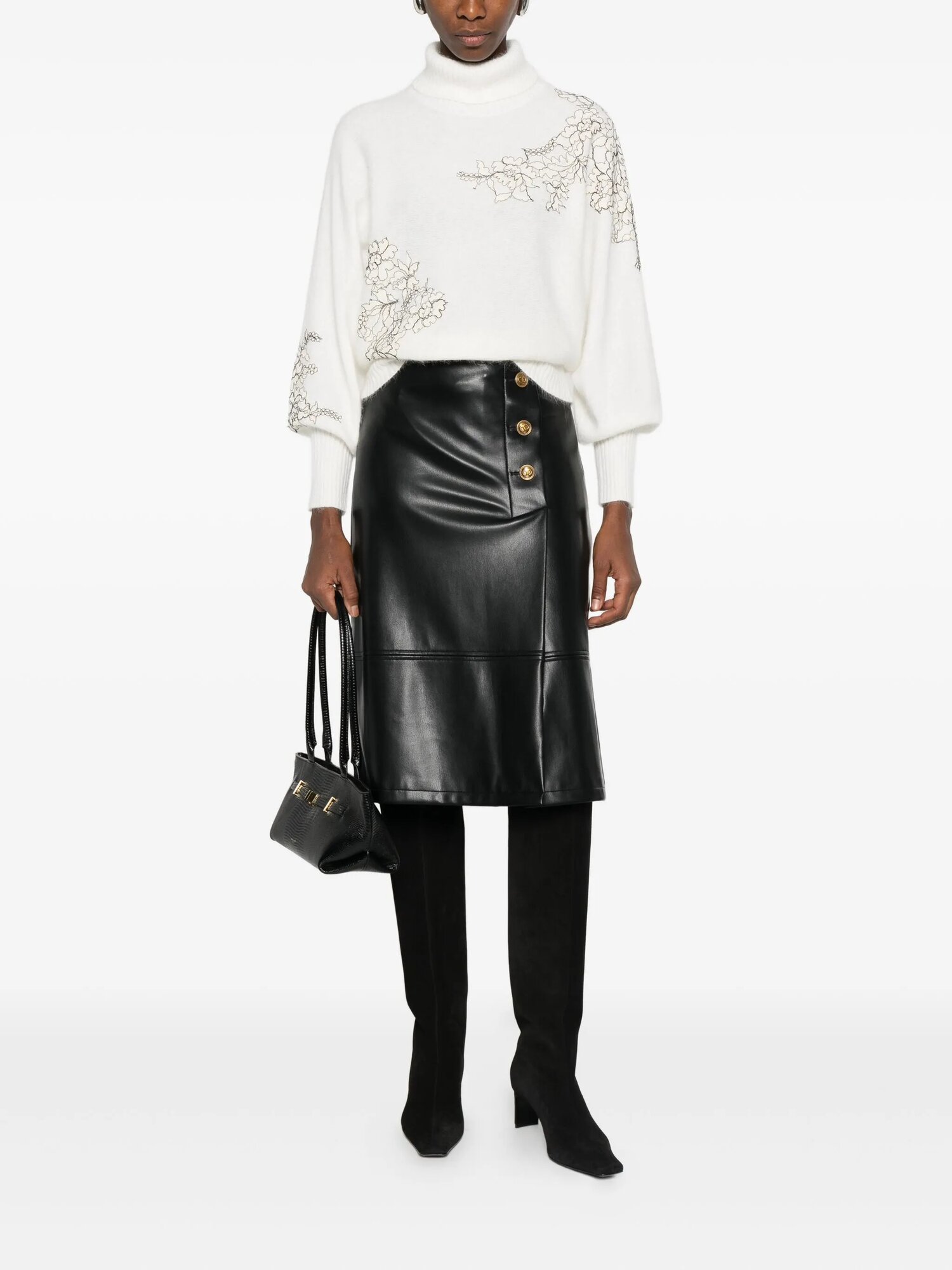 Юбка Twinset Milano Button-fastening midi skirt, размер 40 — фото 1