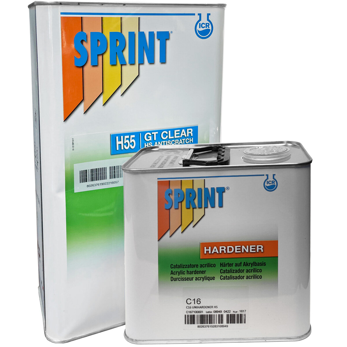 Лак HS 2+1 H55 акриловый ANTI-SCRATCH с быстрым отвердителем C16 SPRINT (5+2,5л)