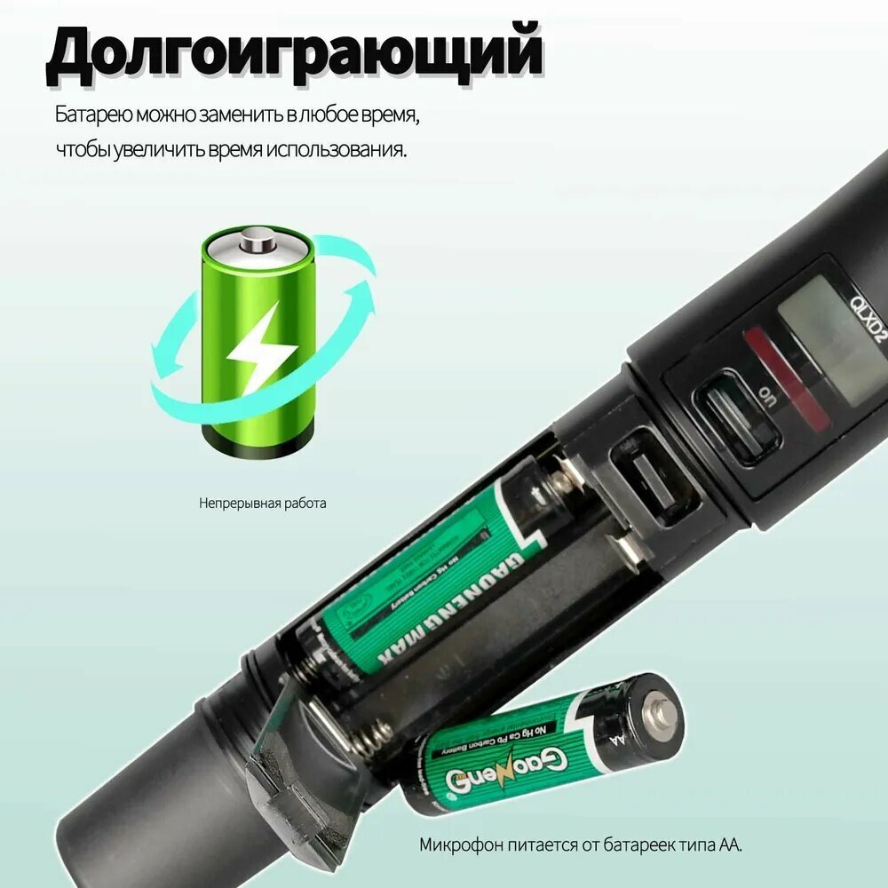 Shure Микрофон для живого вокала QLXD4 B58-1, черно-серый