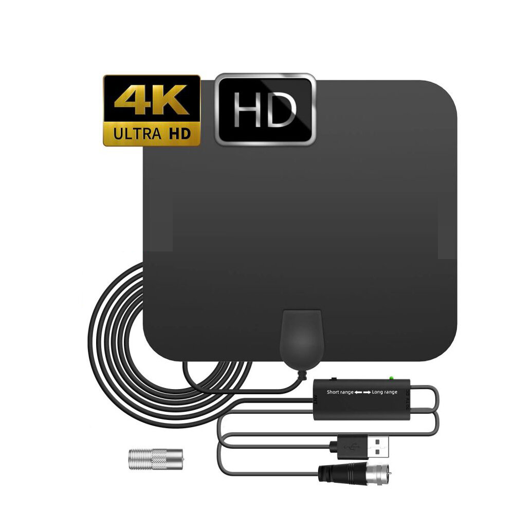Телевизионная антенна 4K 37DBI HD TV DTV Box Цифровая 3600-мильная активная комнатная антенна с европейской вилкой и высоким коэффициентом усиления