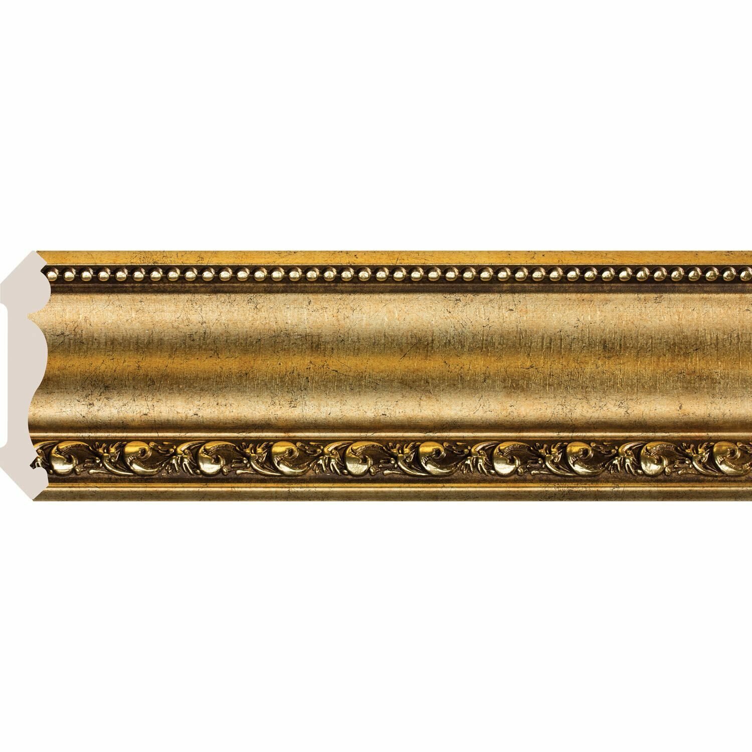 Карниз, Интерьерный багет, набор 2 шт. 70х50х1100мм Античное золото Cosca 155-552