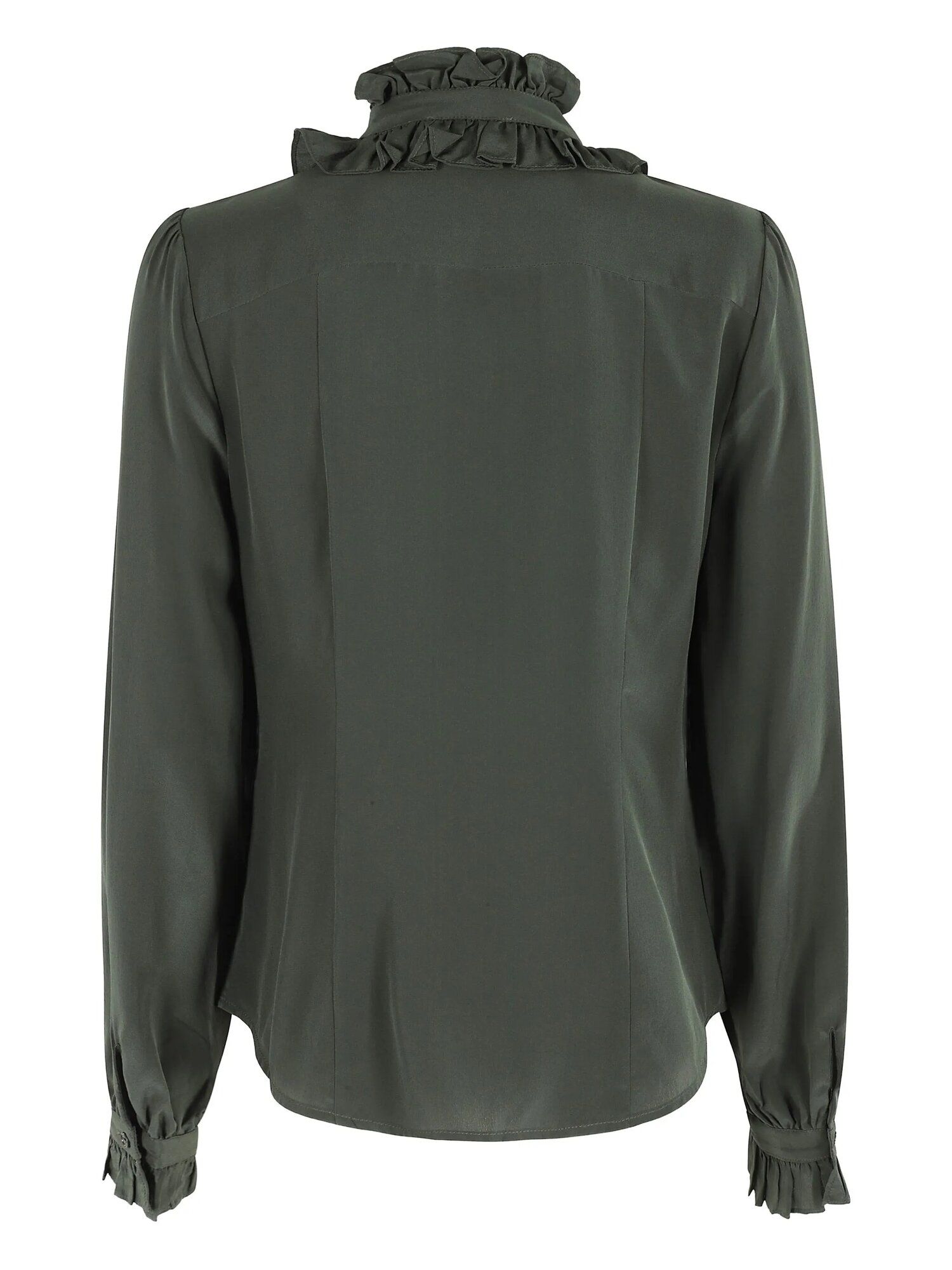 Блуза Ulla Johnson Ruffled silk blouse, размер 4, green — фото 1