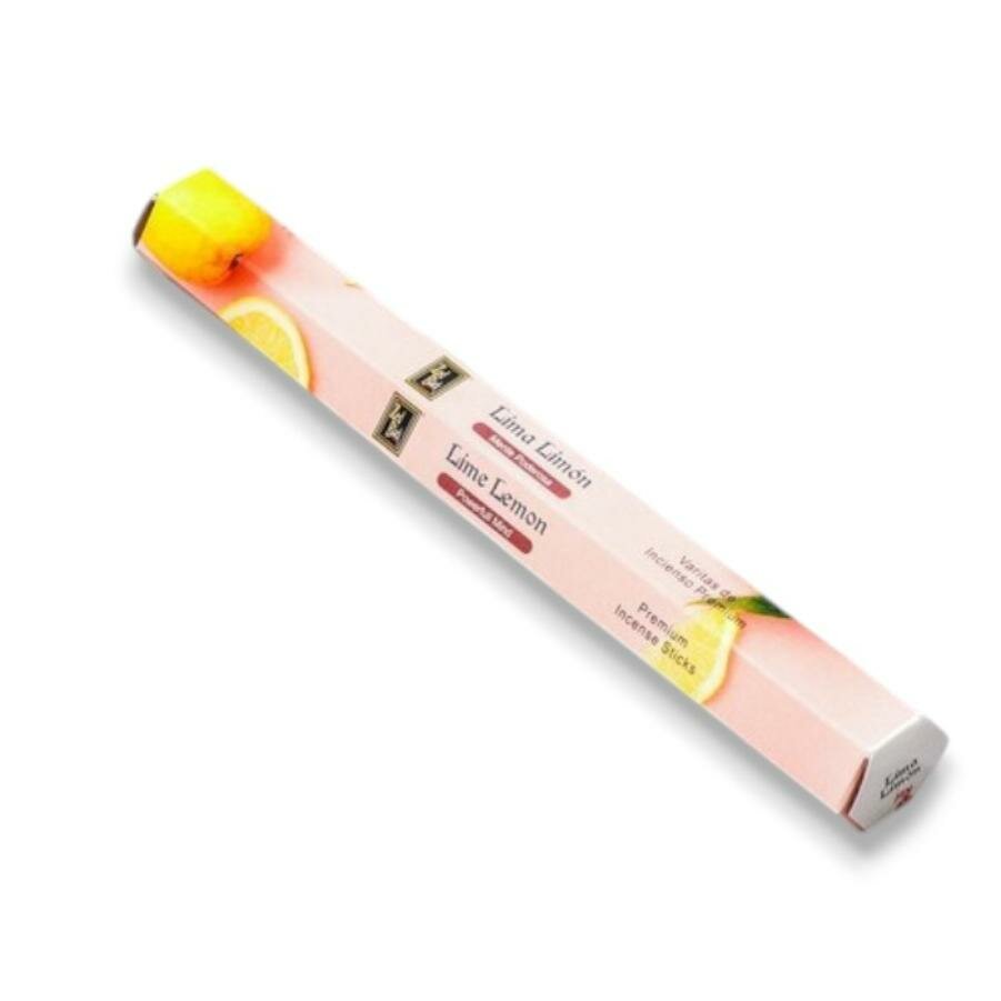 LIME LEMON Premium Incense Sticks, Zed Black (лайм лимон премиум благовония палочки, Зед Блэк), уп. 20 палочек.