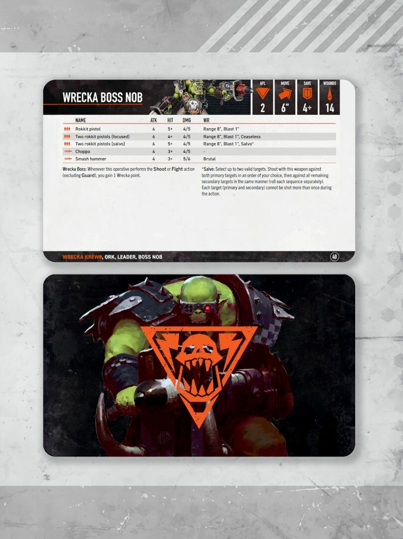 Wrecka Krew - Warhammer Kill Team - Карты и жетоны