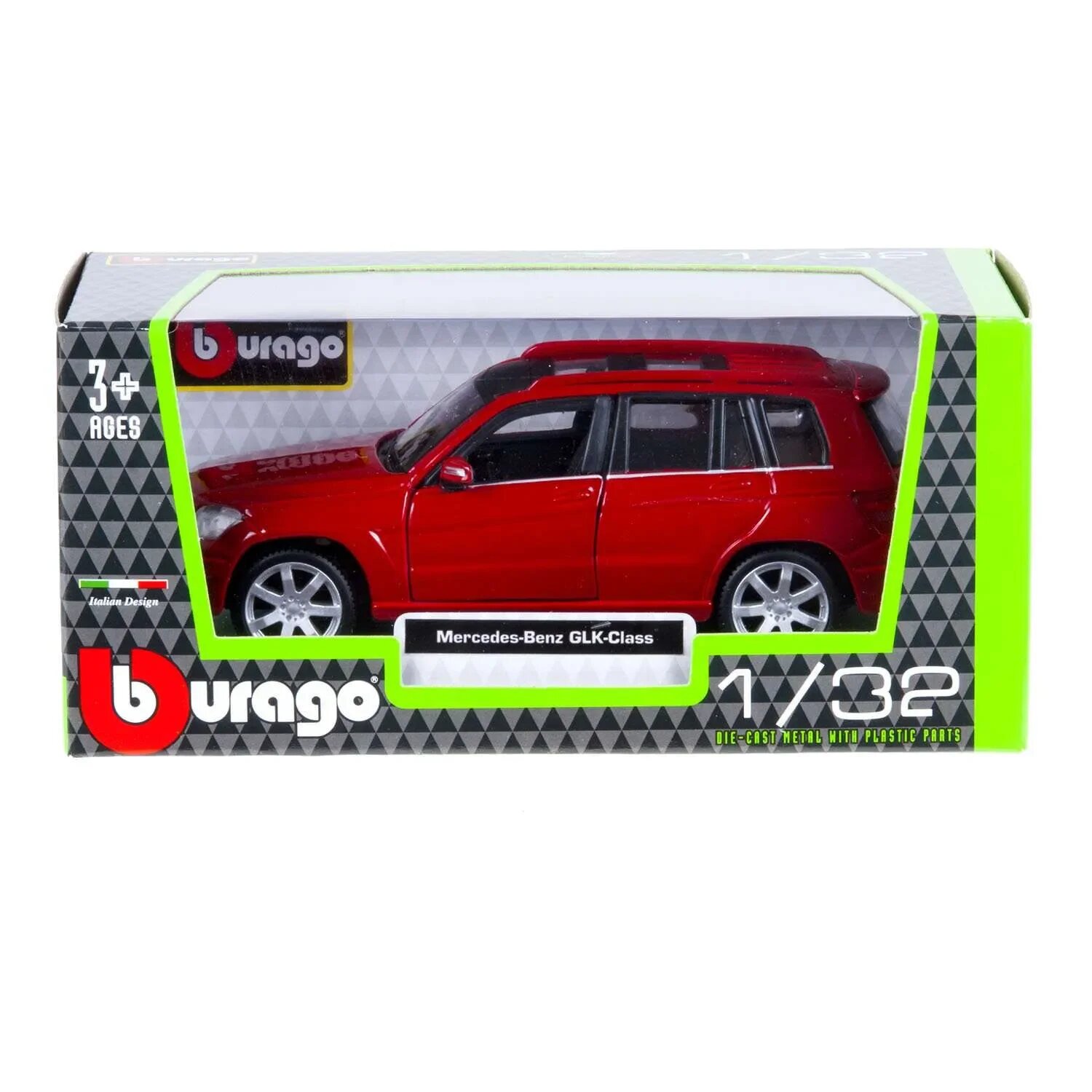 Коллекционная машинка Bburago "Mercedes-Benz GLK-Class 1:32", металлическая, красная(#18-43000)