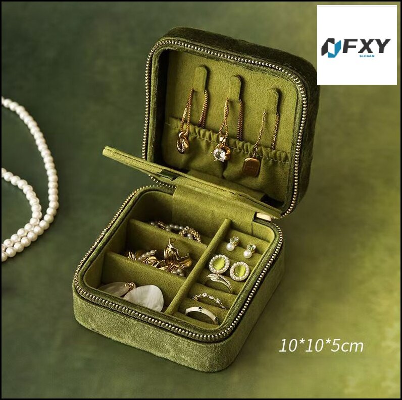 Эксклюзивная фланелевая шкатулка для драгоценностей, бархатный дорожный футляр для украшений