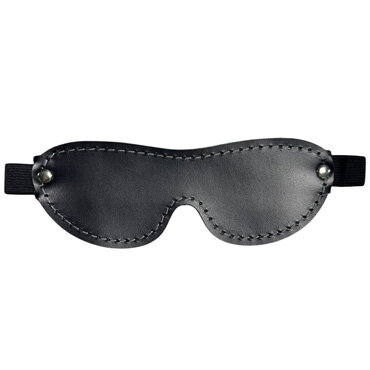 79341 Точка Любви Маска для глаз закрытого типа, прошитая. Из натуральной кожи, на резинке